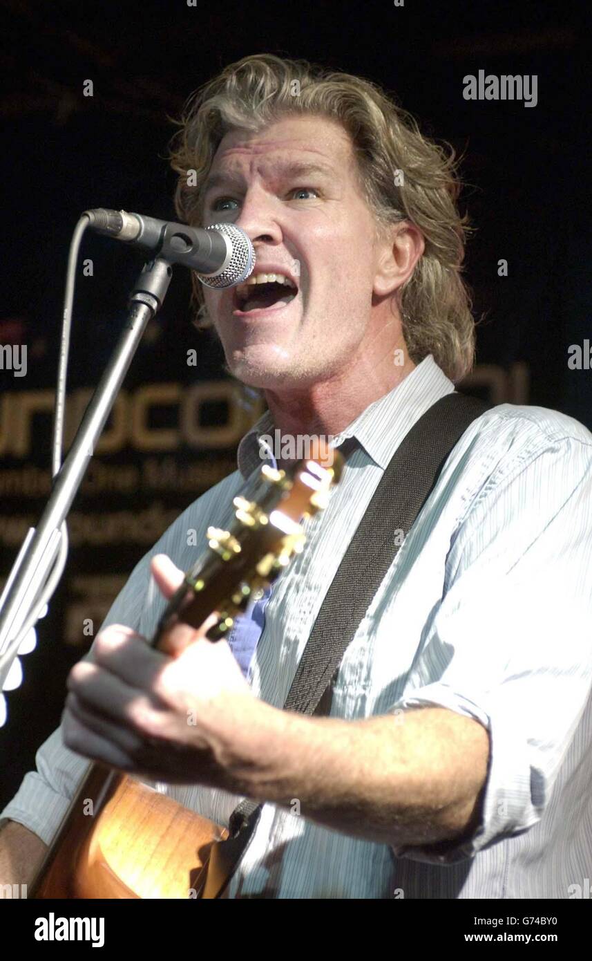 Tim Finn from Kiwi duo The Finn Brothers during an instore appearance ...