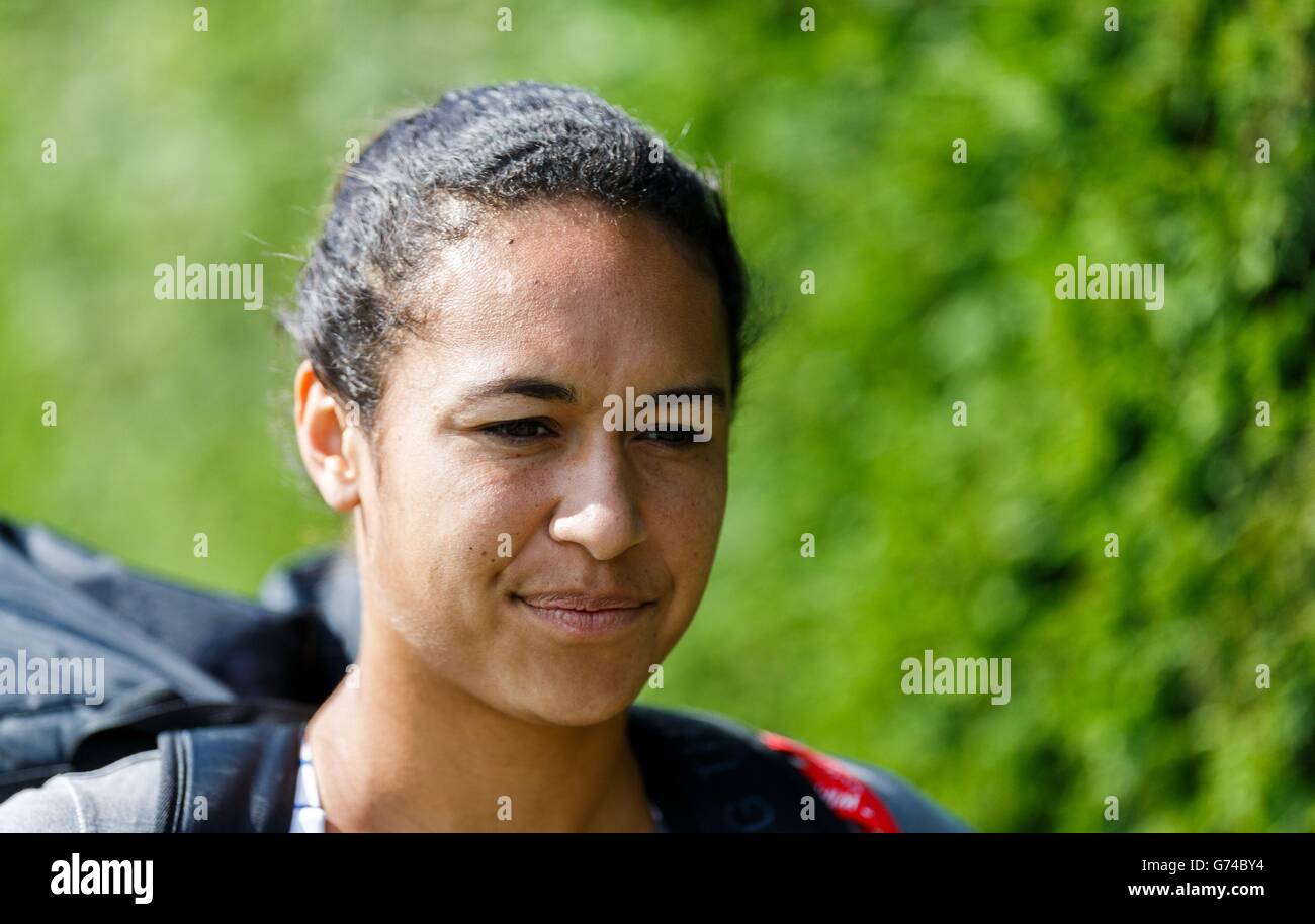 Heather arrives practice session all england lawn tennis croquet club ...
