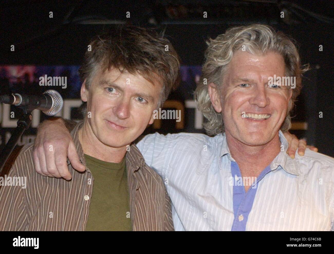 Celebrity music with sibling tim finn neil finn hi-res stock ...