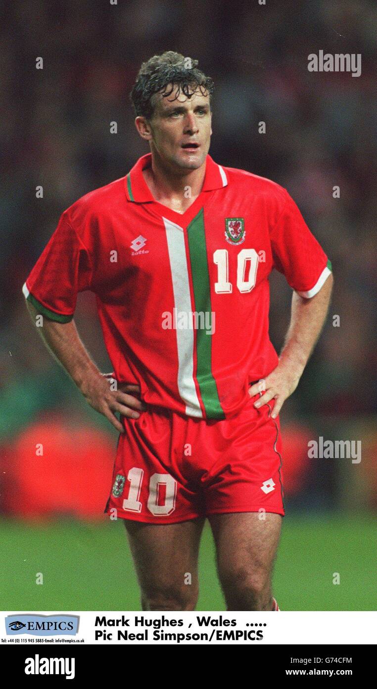 International Soccer - Wales v Holland [Netherlands]. Mark Hughes ...