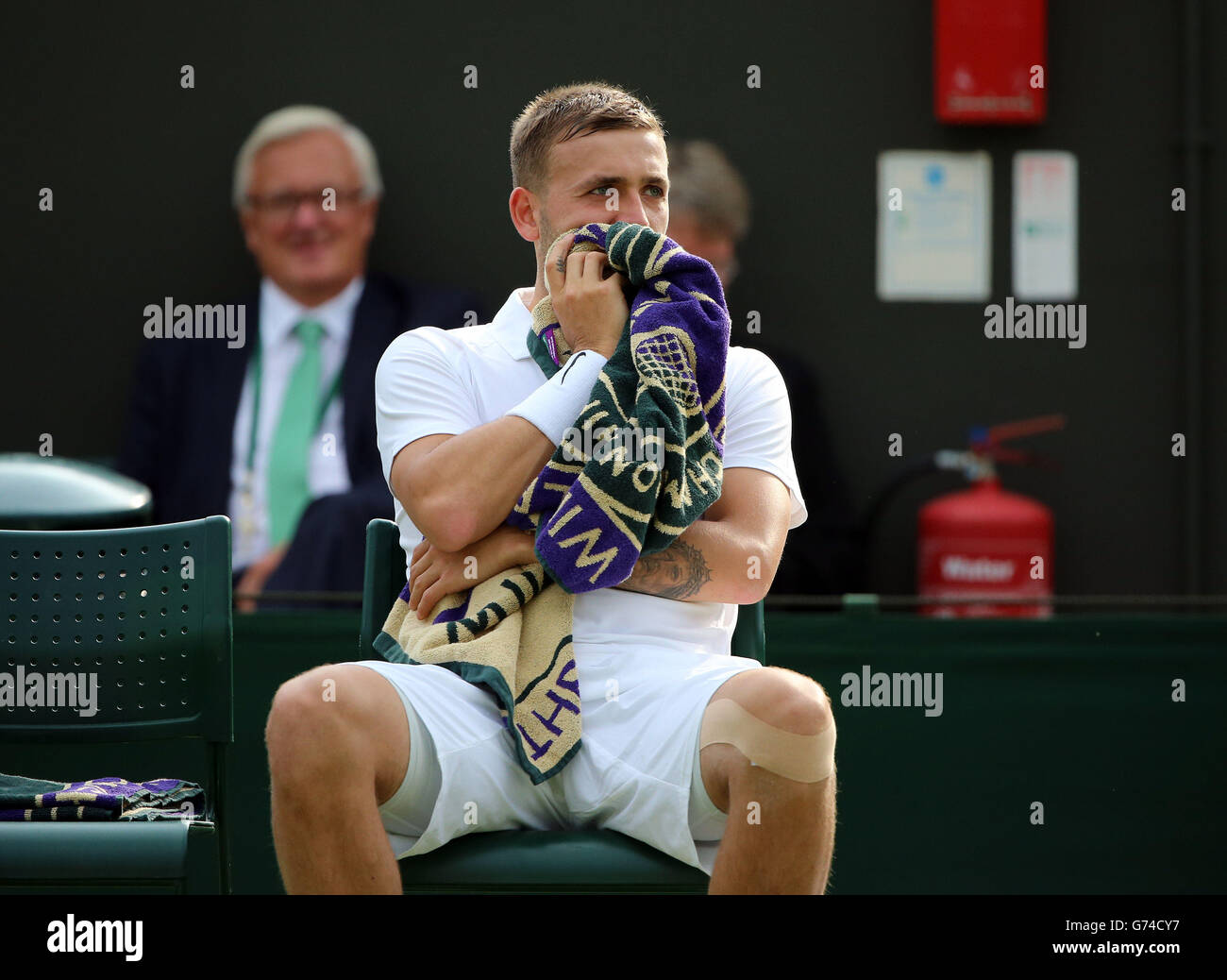 Great Britain's Daniel Evans during his match against Russia's Andrey ...