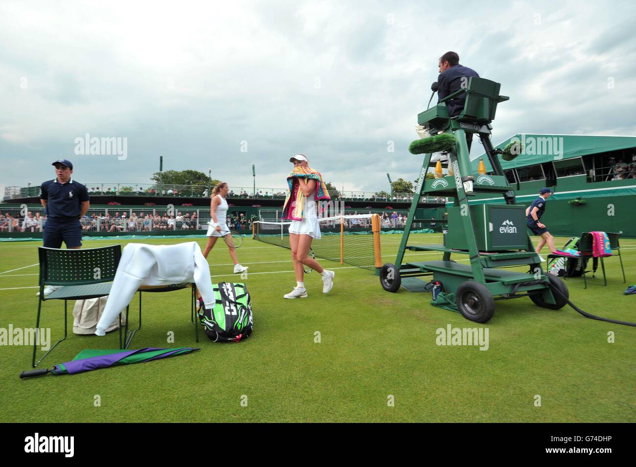 Denmark's Caroline Wozniacki in her match against Israel's Shahar Peer ...