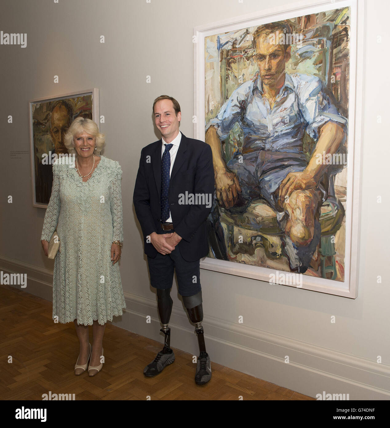 Exhibition of portraits by Catherine Goodman Stock Photo - Alamy