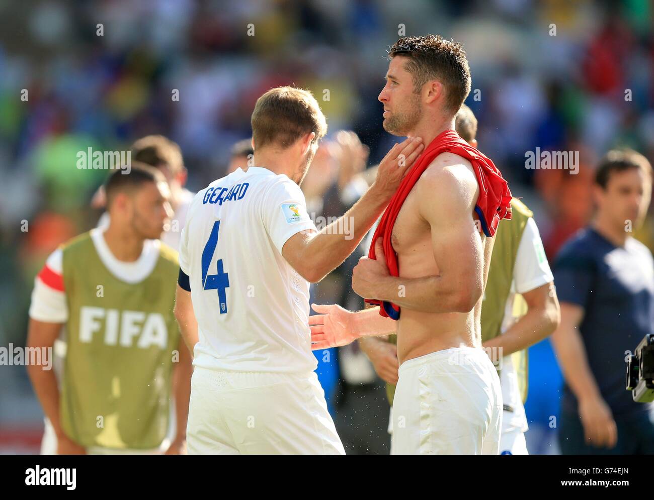 Englands gary cahill appears emotional following the fifa world cup hi ...
