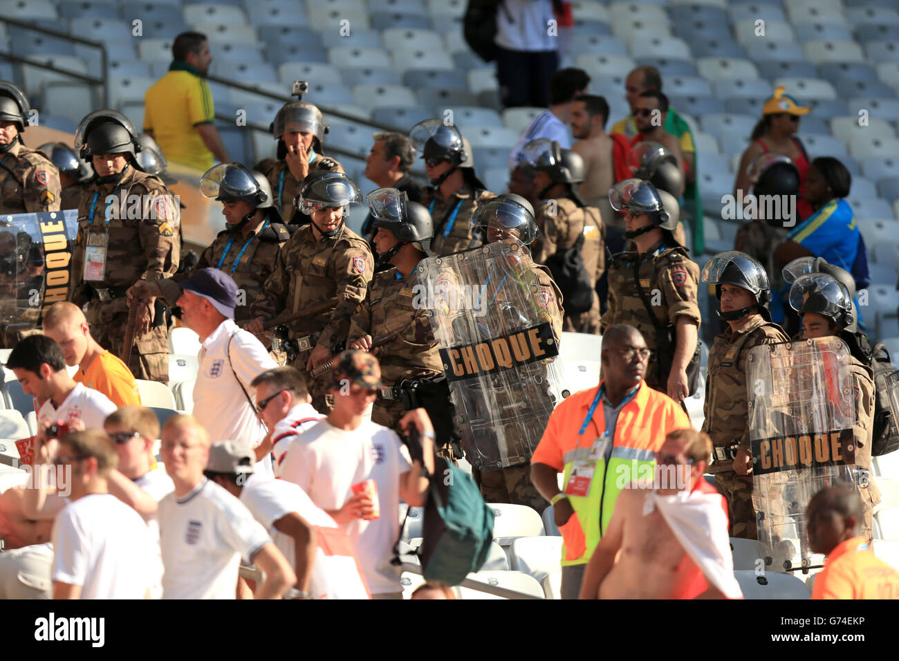 Armed police in stands following fifa world cup hi-res stock ...