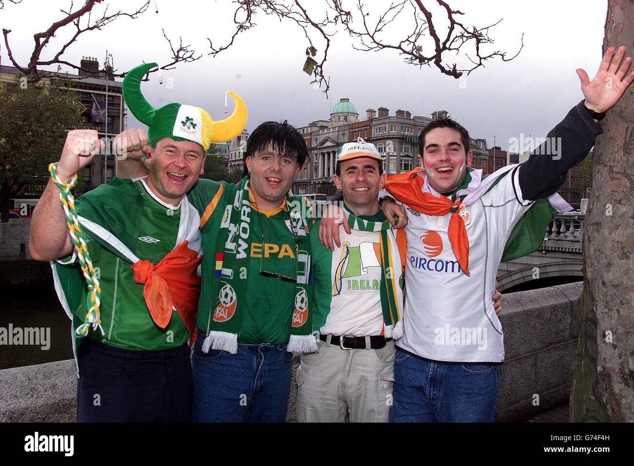 Sport football supporters flag arms outstretched smiling hi-res stock ...