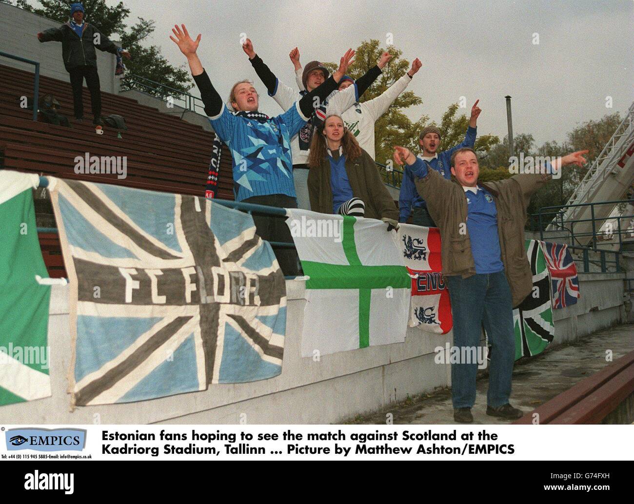 Estonian football fans hi-res stock photography and images - Alamy