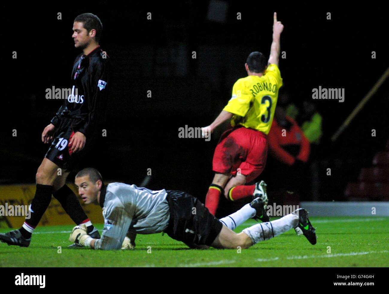 Sport football action celebrating arm raised paul robinson hi-res stock ...