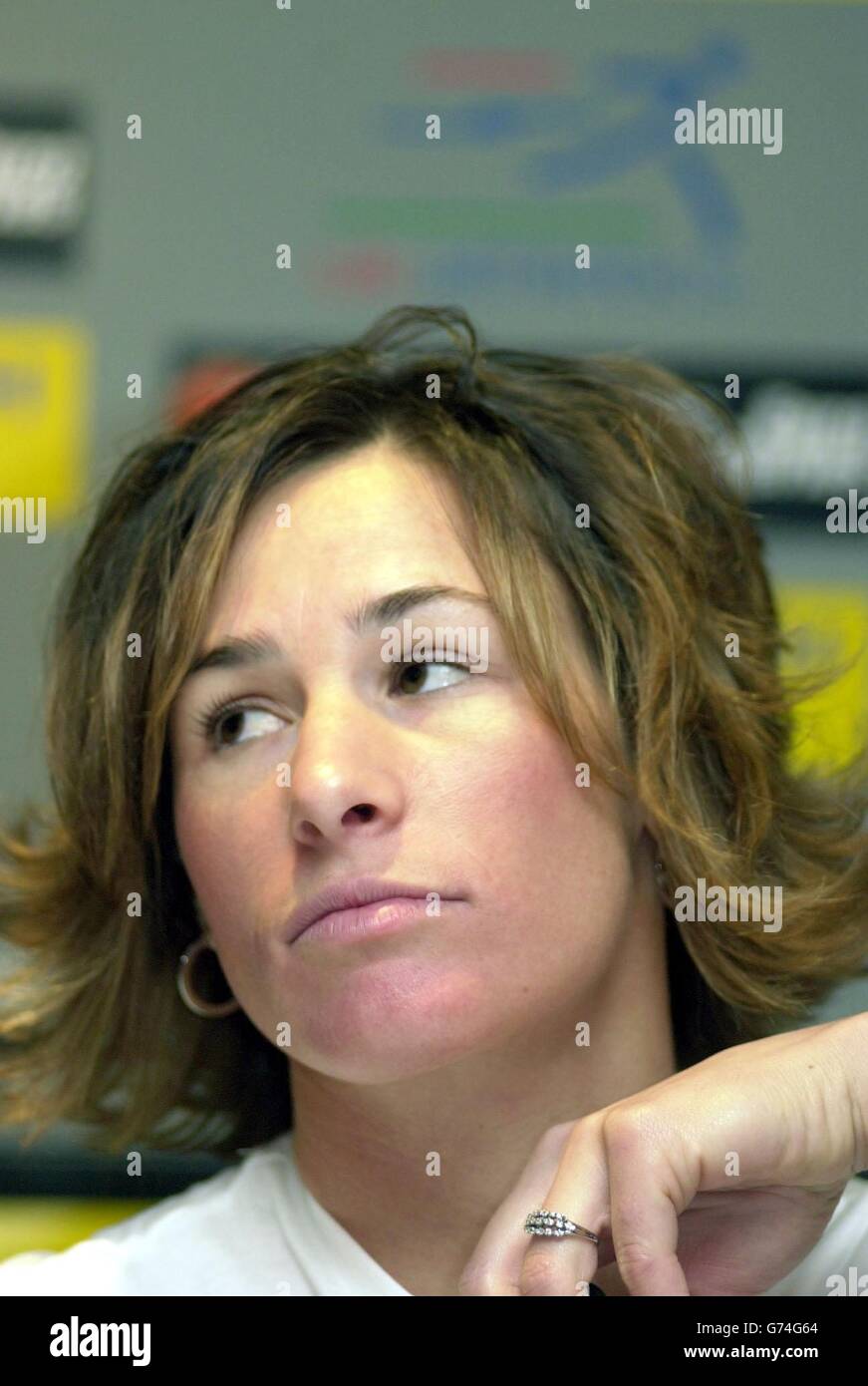 Stacy Dragila press conference Stock Photo - Alamy