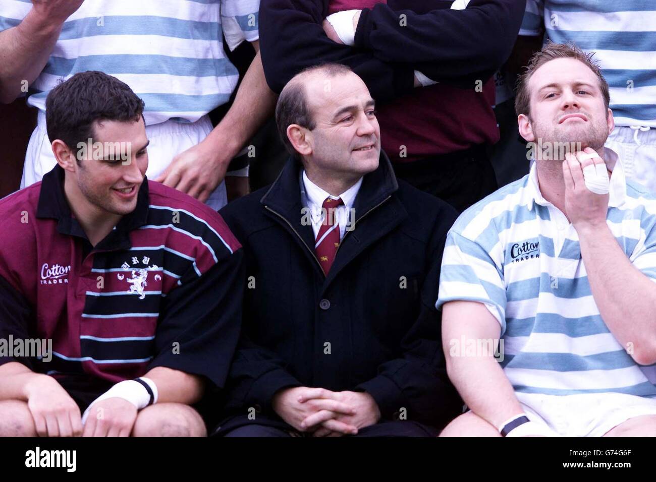 Guy Steele-Bodger sits between Captain Mike Haslett and Cambridge ...