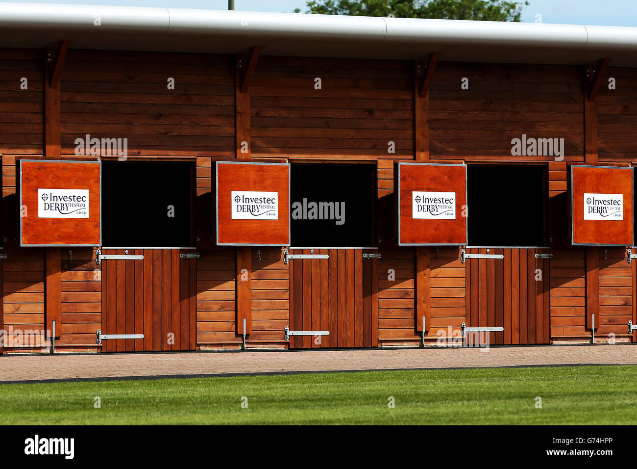 A general view of the stables at Epsom Downs Racecourse Stock Photo - Alamy