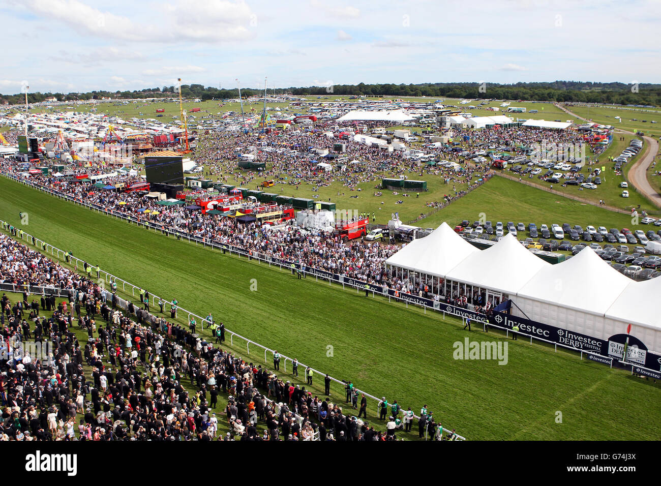 Aerial view epsom downs racecourse hi-res stock photography and images ...