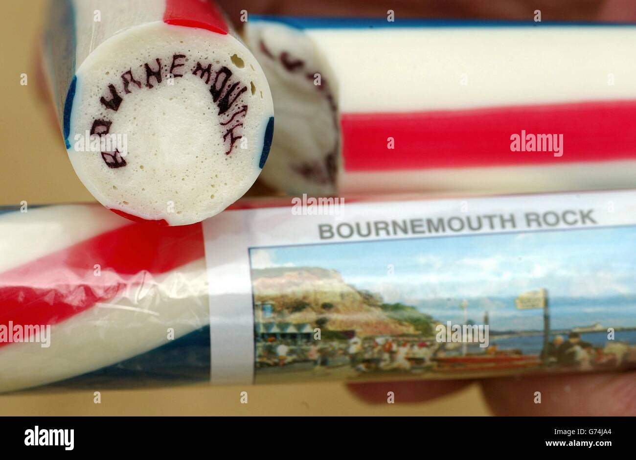 Jasmine Shaw Bournemouth rock Stock Photo - Alamy