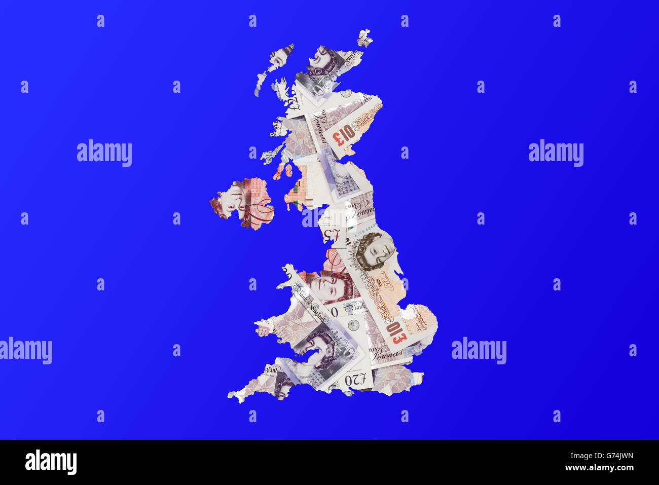UK map made of pound bill Stock Photo - Alamy