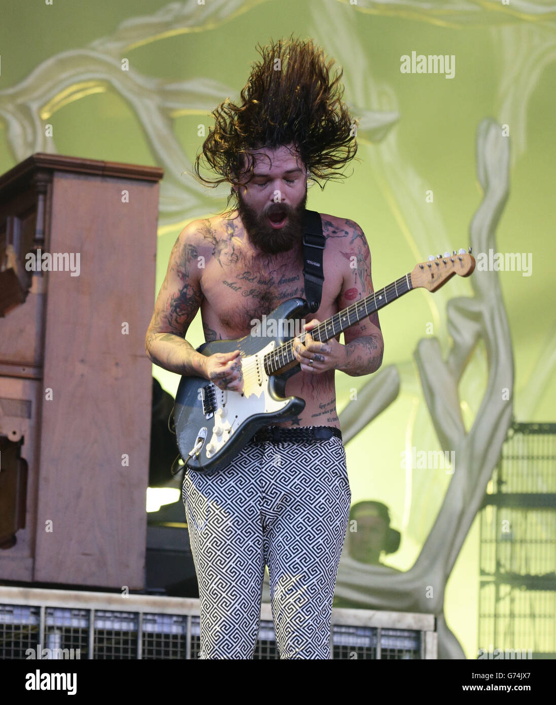 Simon Neil of Biffy Clyro performing on the Main Stage at the Isle of ...
