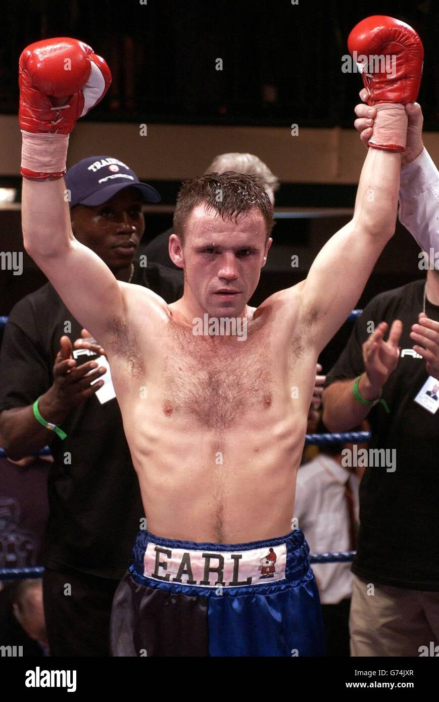Graham Earl celebrates retaining the Lightweight Championship of Great ...
