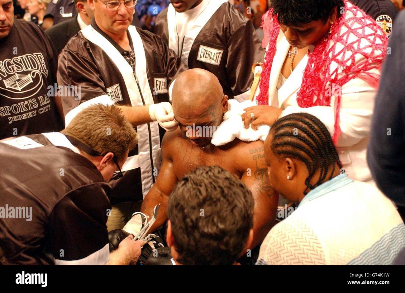 Mike Tyson heavyweight defeat Stock Photo - Alamy