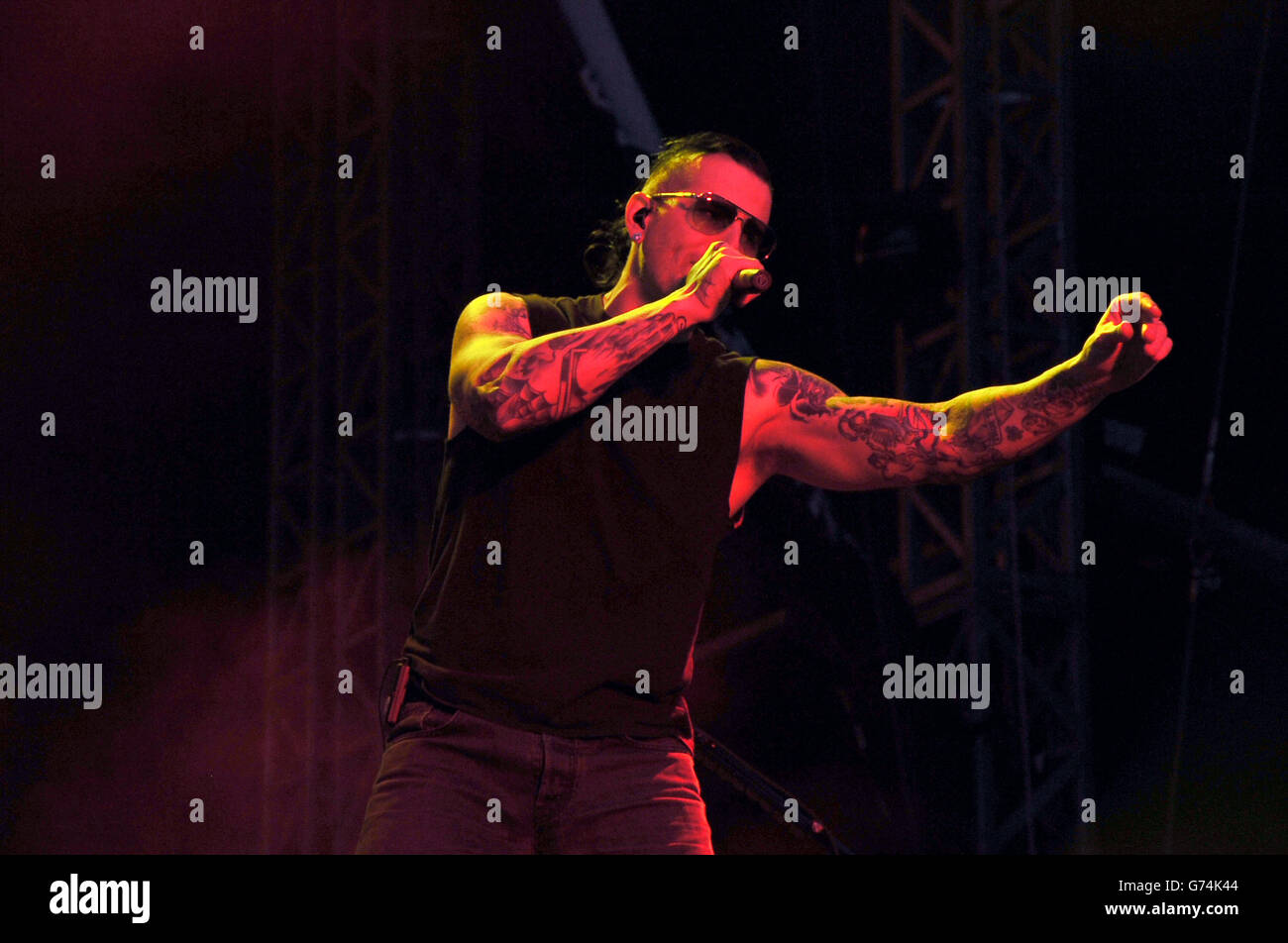 M Shadows of Avenged Sevenfold performs during day one of the 2014 ...
