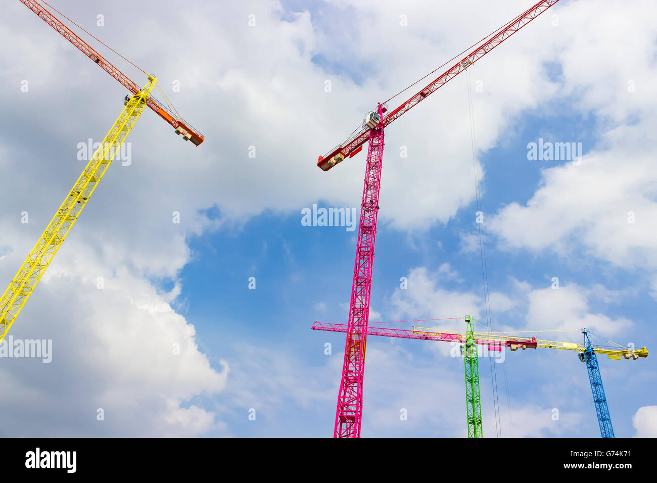 London, England - May 27, 2016: A series of vibrant and colourful ...