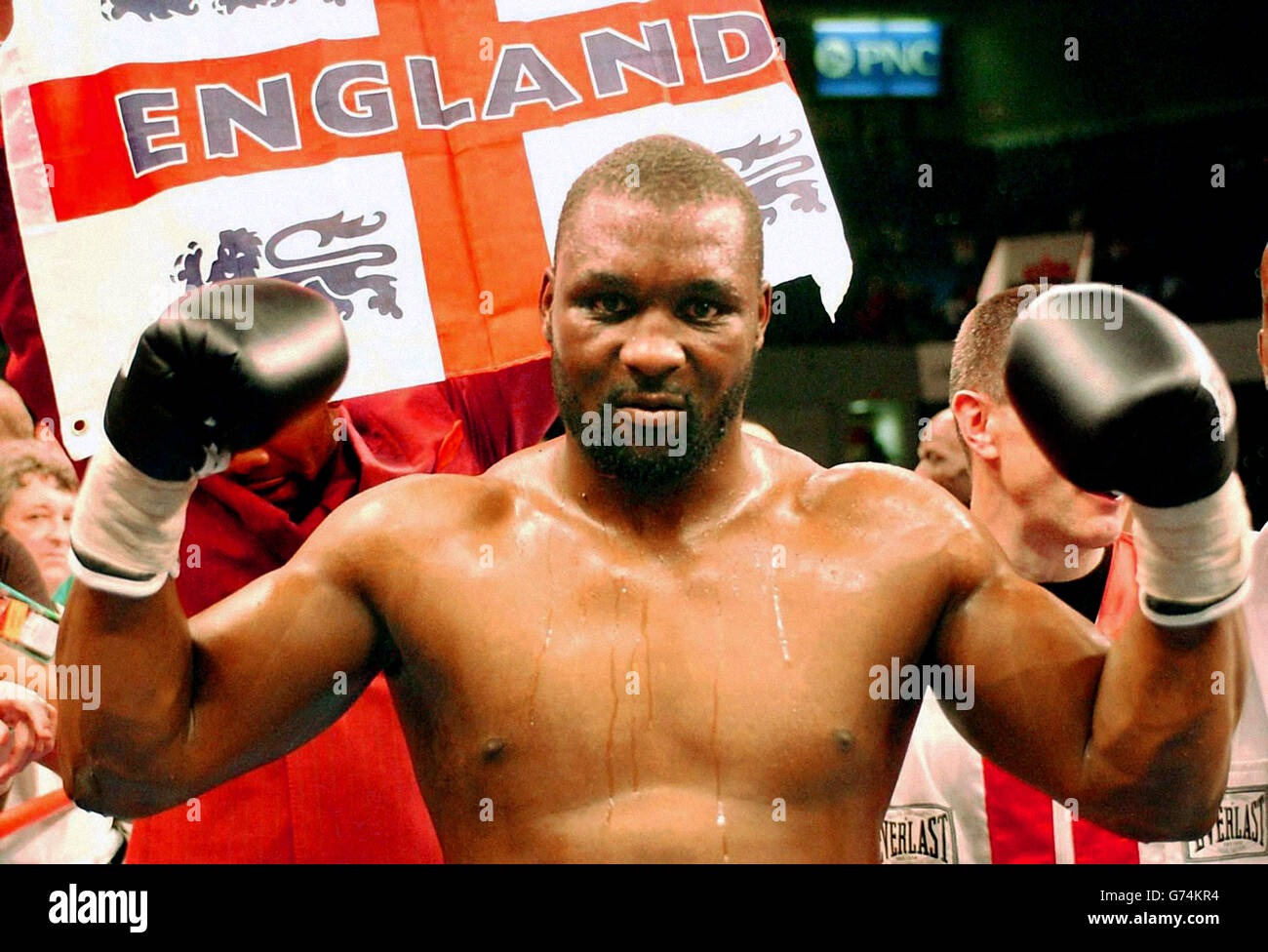 England's Danny Williams celebrates after his victorious heavyweight ...