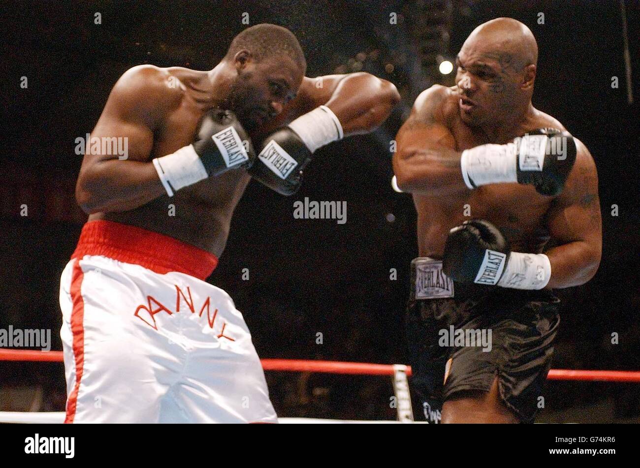 America's Mike Tyson (right) in action against England's Danny Williams ...