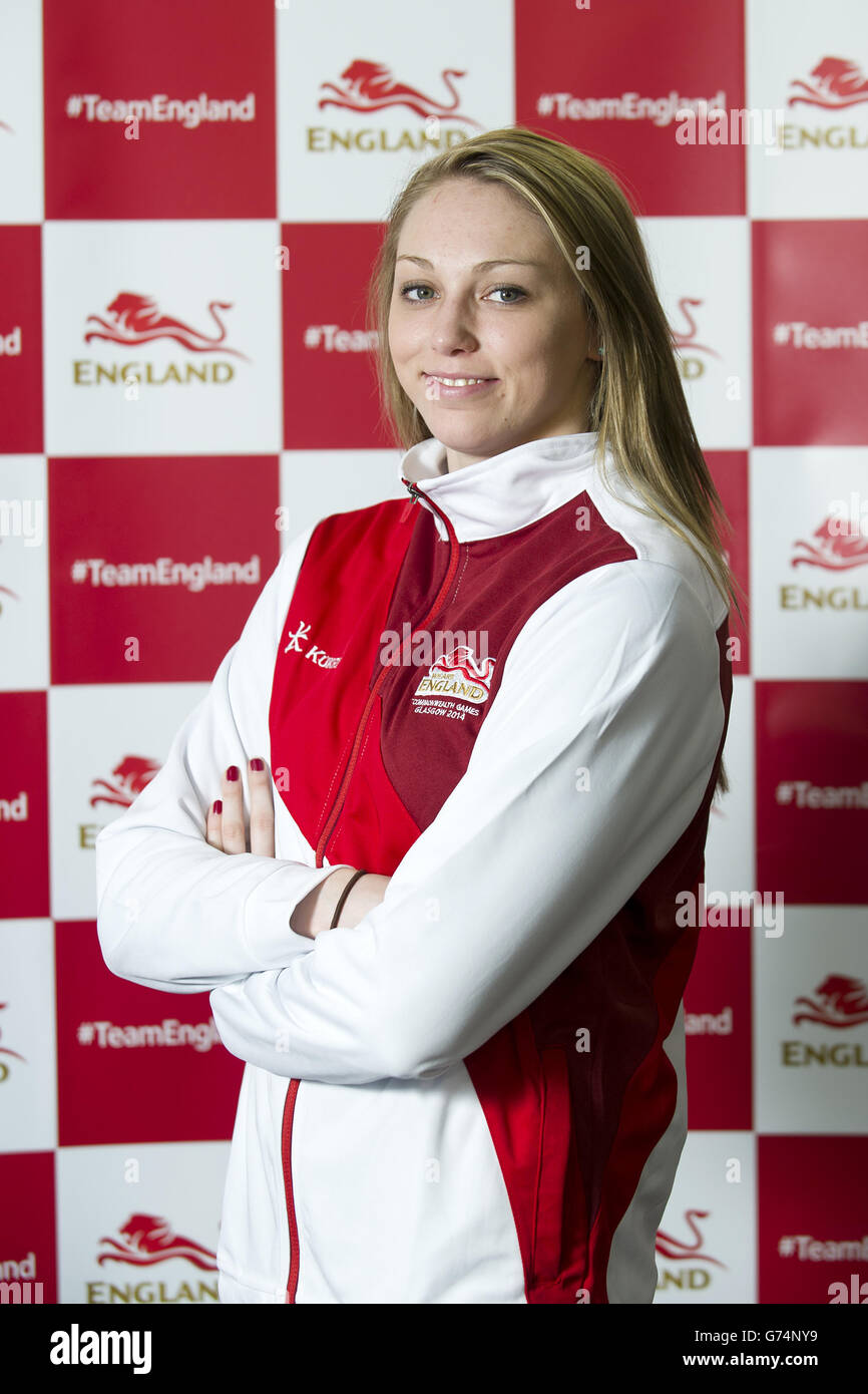 Team England swimmer Sophie Taylor during a kitting out session at St ...