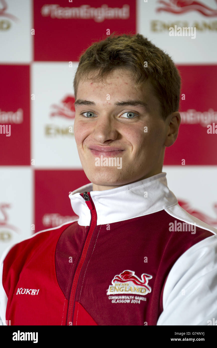 Team England swimmer James Wilby during a kitting out session at St ...