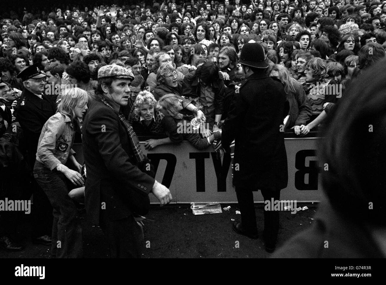 Football hooligans fighting Black and White Stock Photos & Images - Alamy
