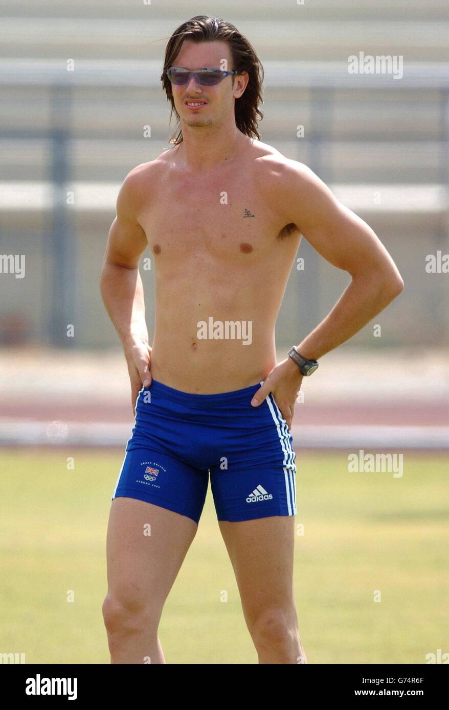 Rob Newton TeamGB Olympic Holding Camp. British and Sale Harriers 110m ...