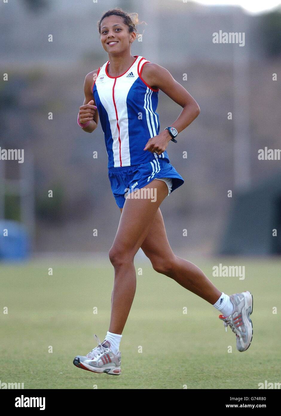 British 800 metre runner Jo Fenn from Barnet trains during the TeamGB ...