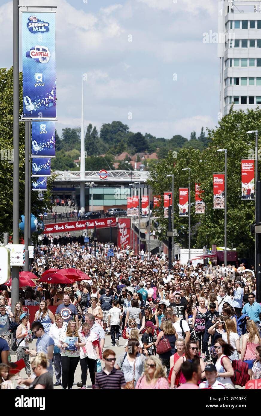 Fans make their way up Wembley Way for Capital FM's Summertime Ball at ...