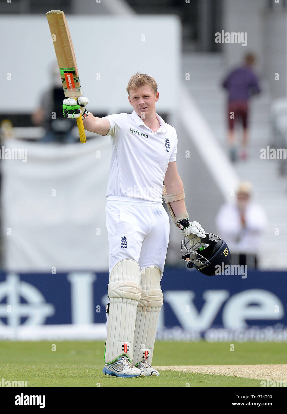 England's Sam Robson celebrates reaching his maiden international ...