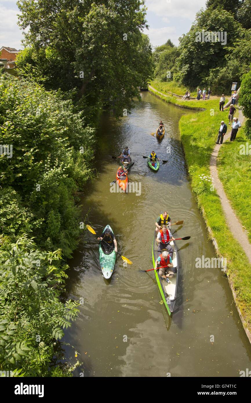 EDITORIAL USE ONLY Canoeists take part in an anniversary paddle along ...