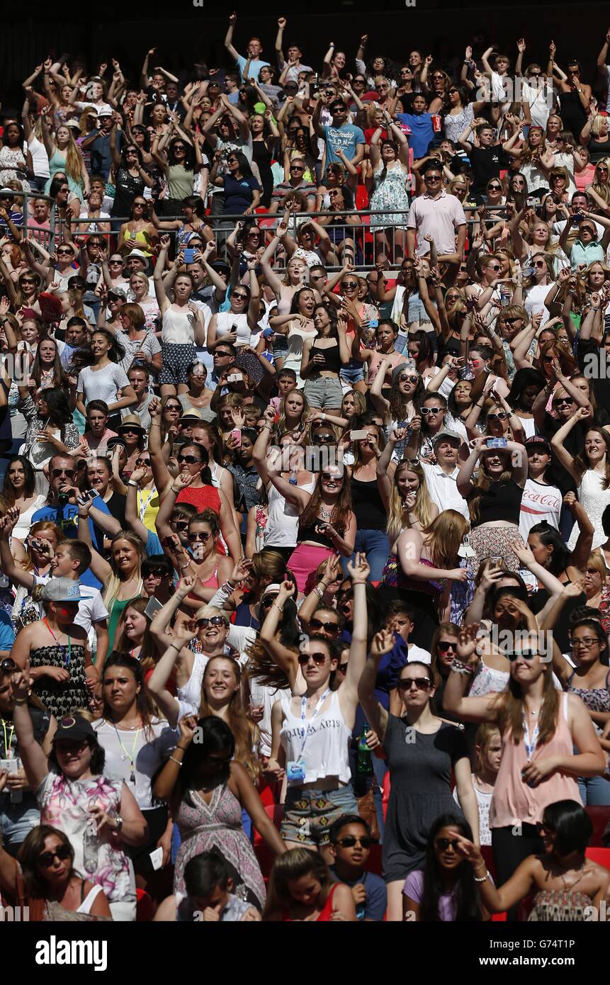 Fans watching Calvin Harris perform during Capital FM's Summertime Ball ...