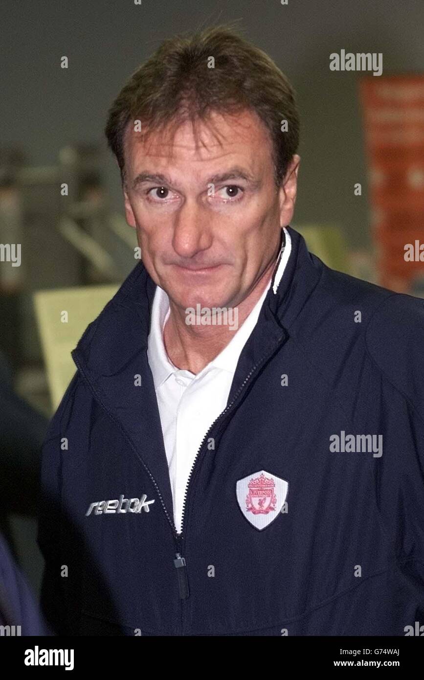 Liverpool's assistant manager Phil Thompson at Liverpool Airport before ...