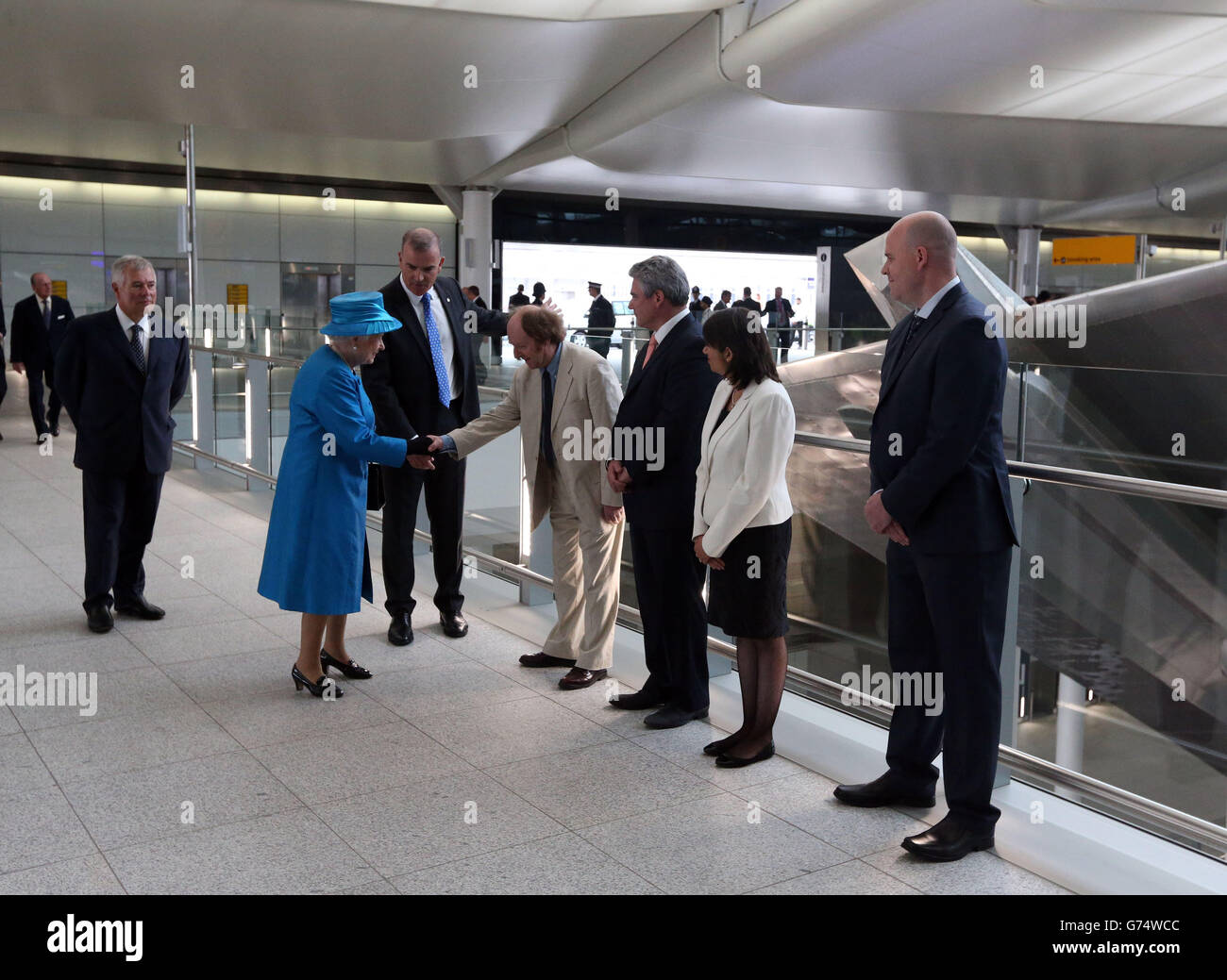 Queen Elizabeth II opens new Heathrow Terminal 2 Stock Photo - Alamy
