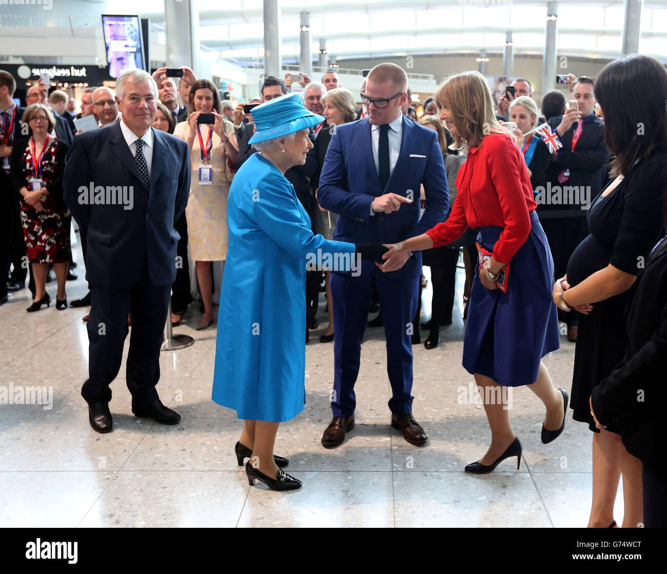 Queen Elizabeth II opens new Heathrow Terminal 2 Stock Photo - Alamy