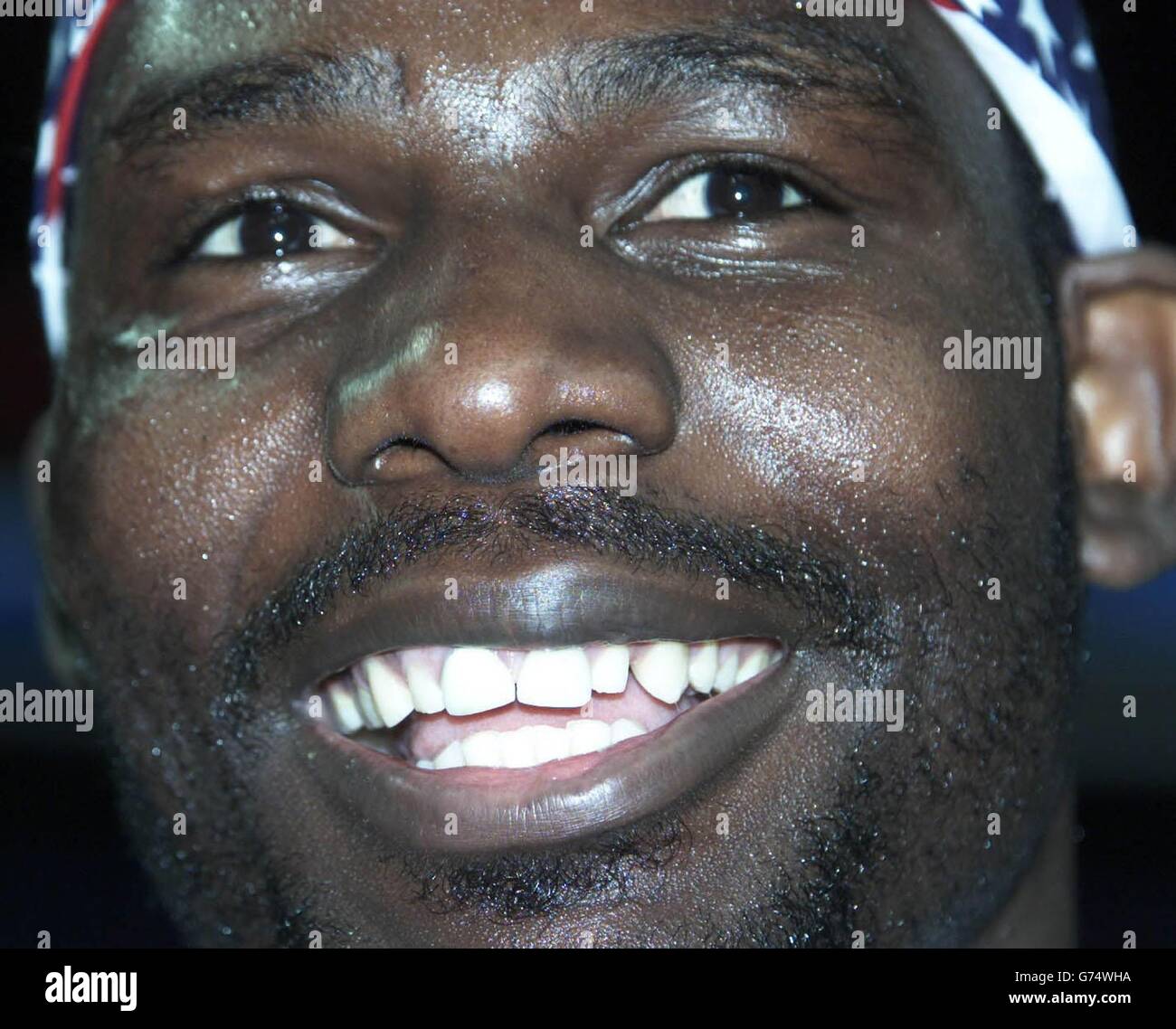 World Heavyweight Boxing Champion Hasim Rahman smiles for the media at ...