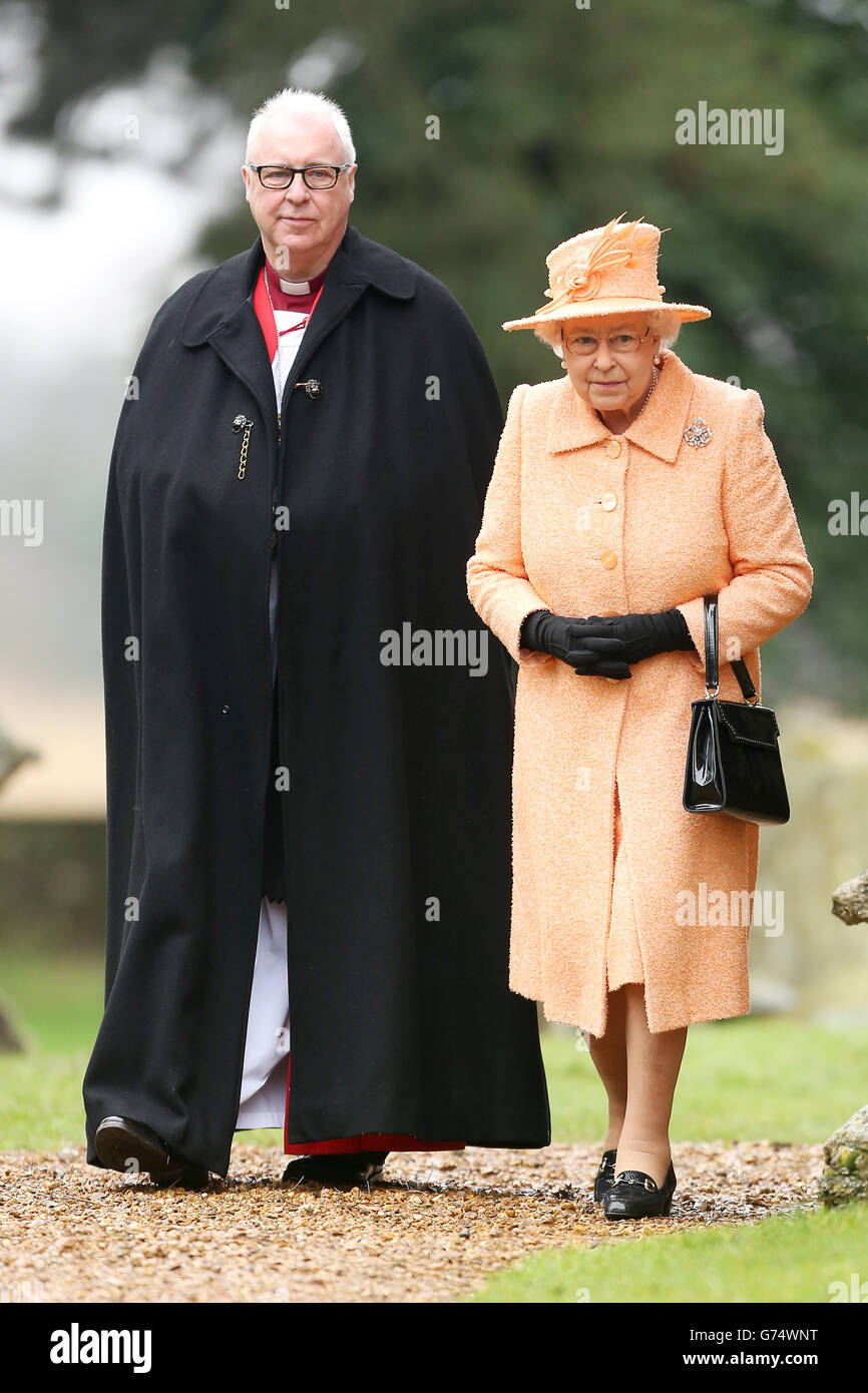 Royals attend Sandringham church Stock Photo - Alamy