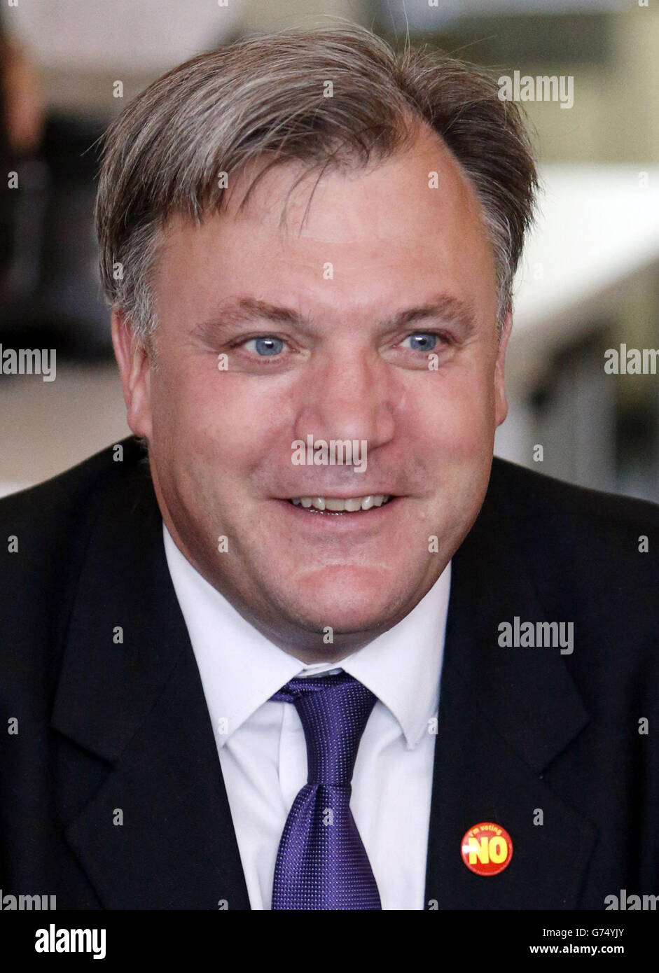 Shadow Chancellor Ed Balls during a visit to Cafe No 9 in Edinburgh ...