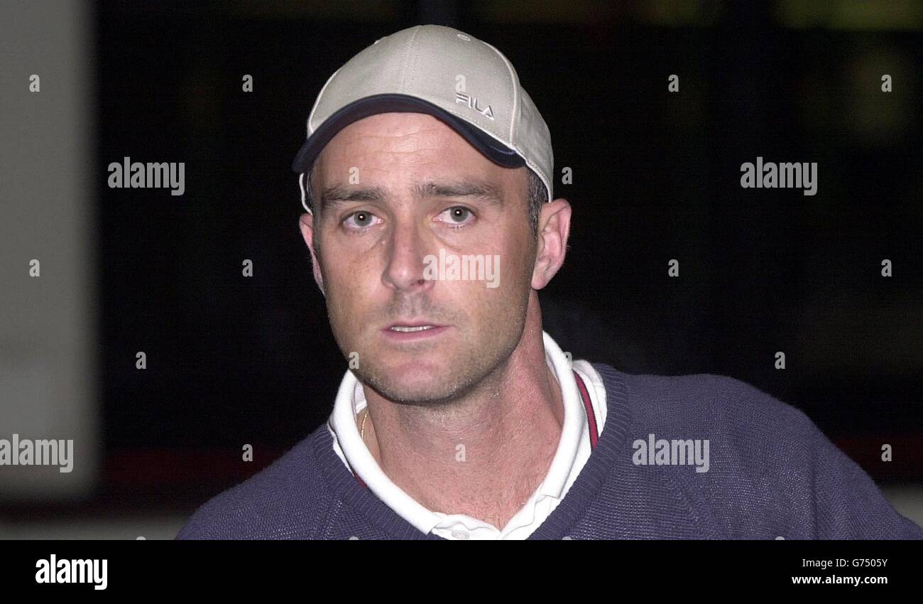 England batsman Graham Thorpe arrives at Heathrow from India. Graham ...