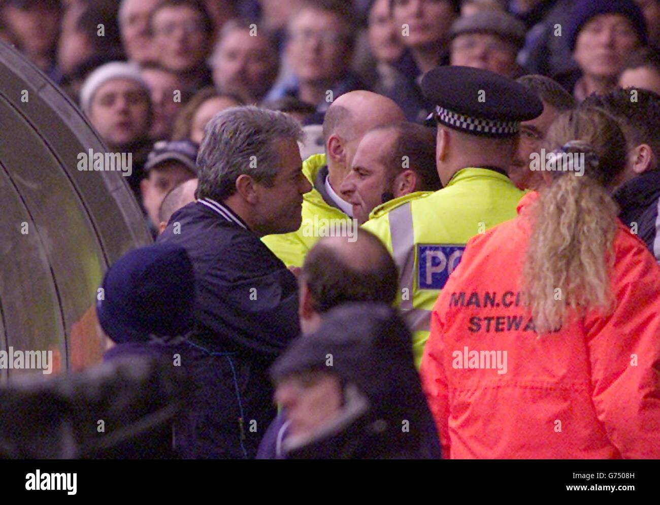 Manchester City manager Kevin Keegan is face-to face with Danny Tiatto ...