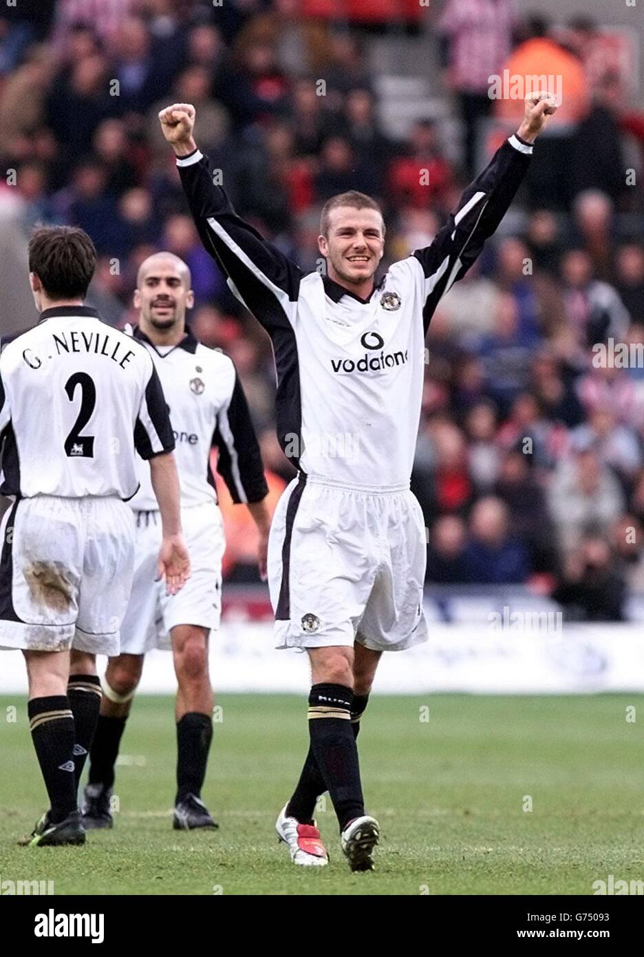 Action arms raised celebrating sport football david beckham ...