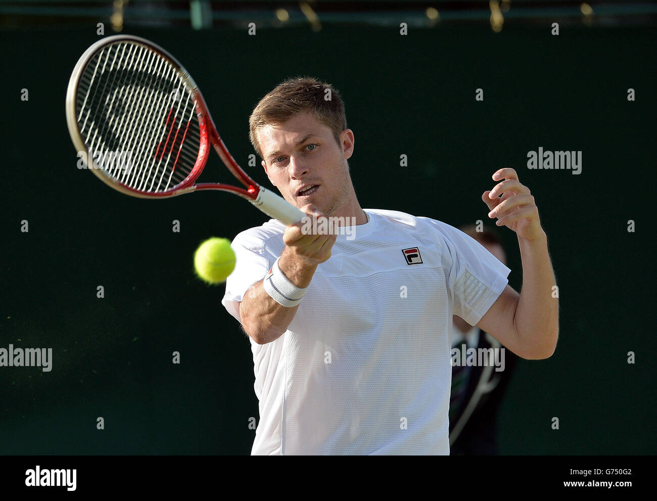 Great Britain's Neal Skupski in his mixed doubles match with Naomi ...