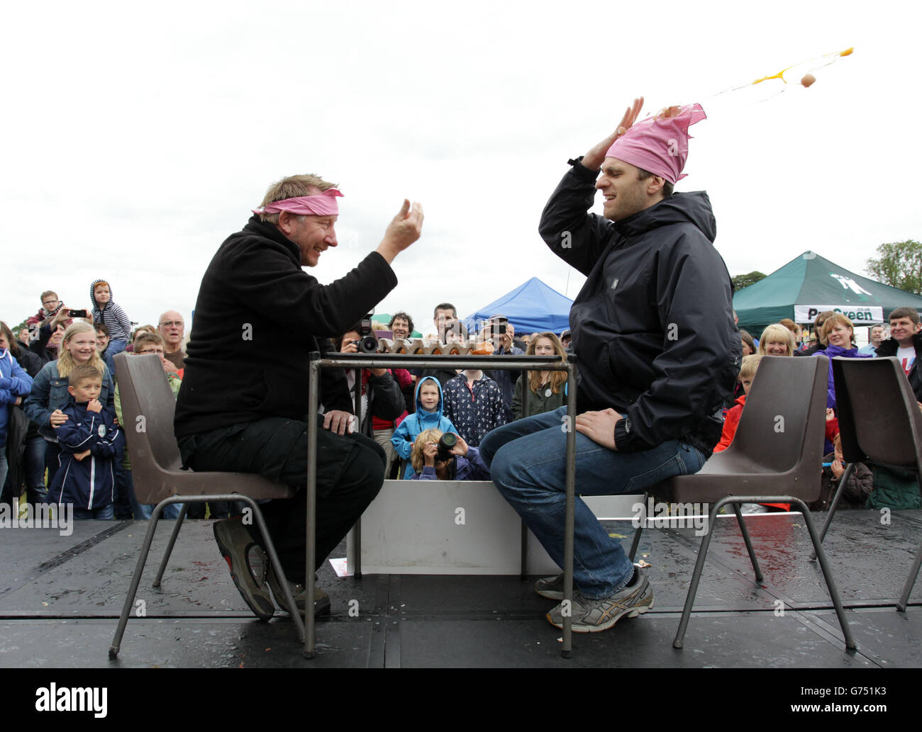 Competitors take part in the 'Russian Roulette' discipline during the ...