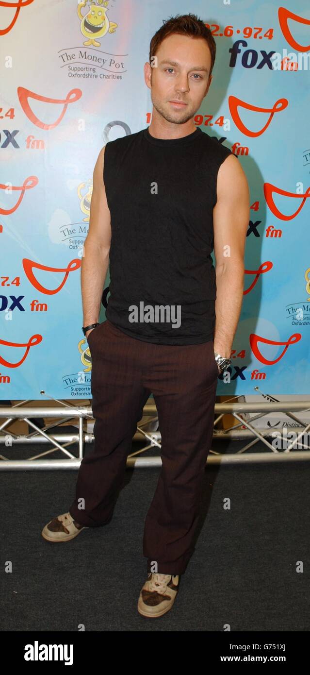 Singer Darren Hayes backstage at the Fox FM Party in the Park, held at ...