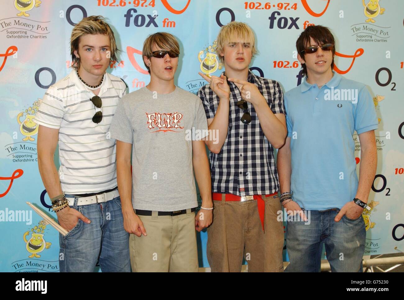 McFly backstage at the Fox FM Party in the Park, held at South Park in ...