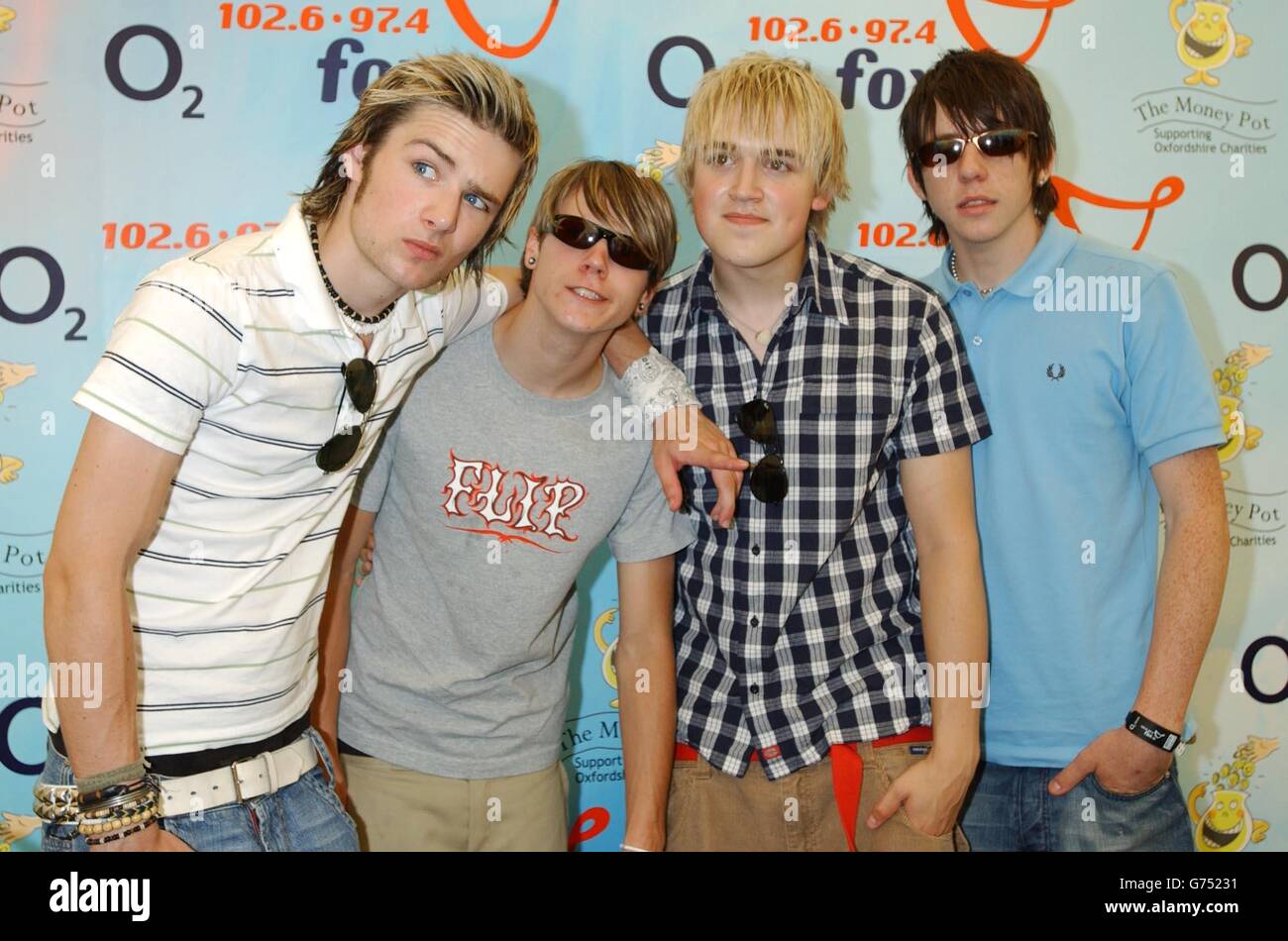 McFly backstage at the Fox FM Party in the Park, held at South Park in ...