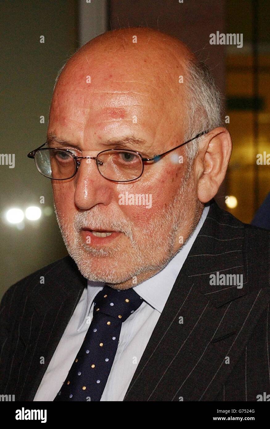 Geoff Thompson, Chairman of the Football Association, leaves his office ...