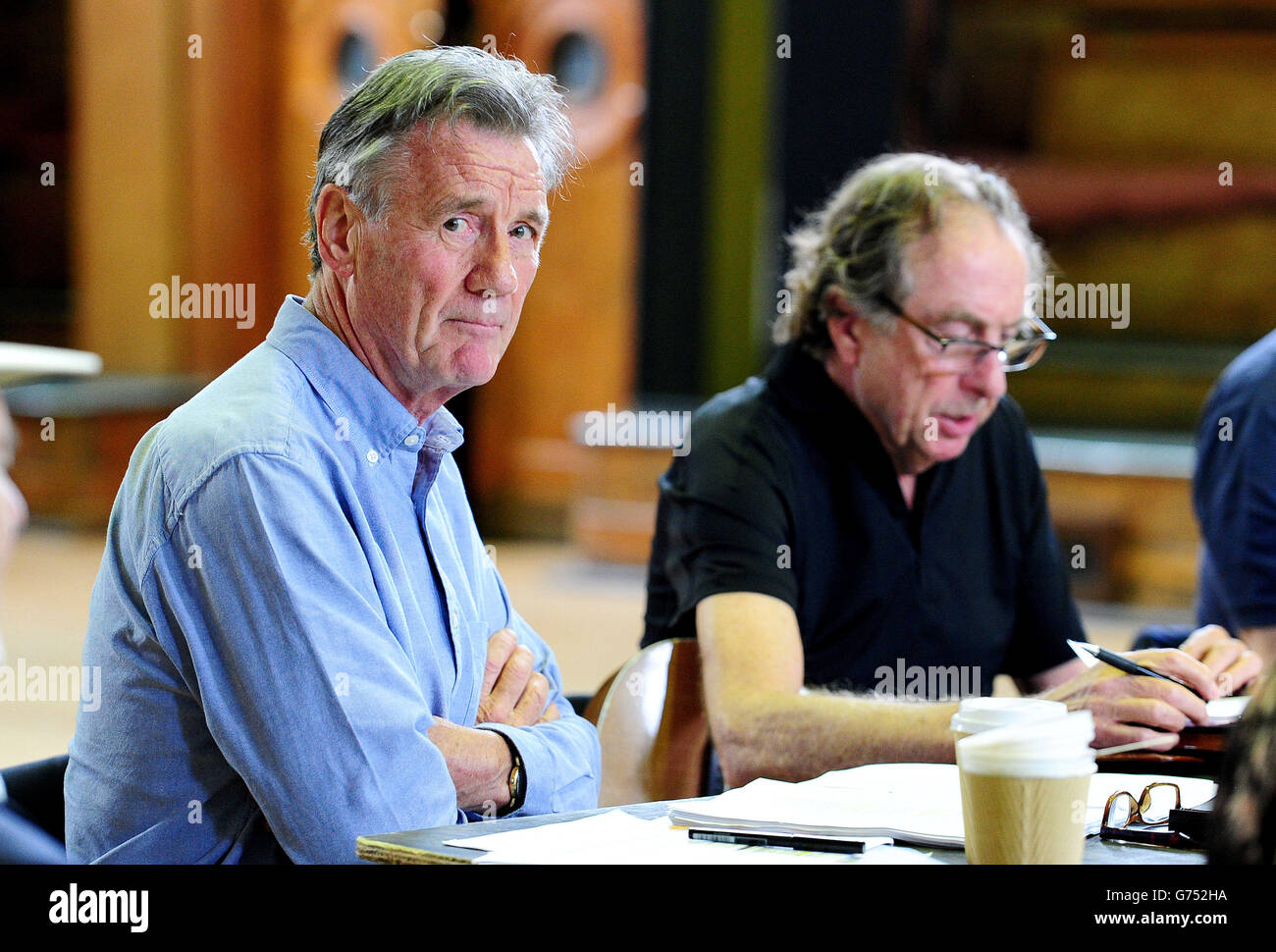 Michael Palin and Eric Idle are seen on the first day of rehearsals in ...